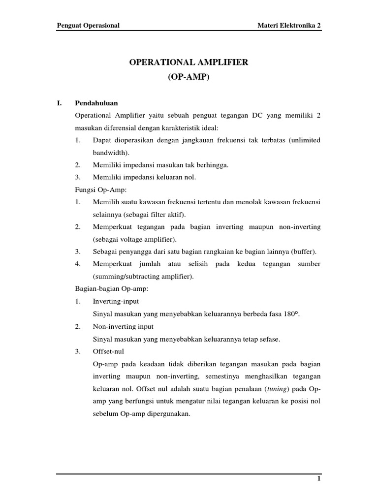 Penguat Operasional | PDF