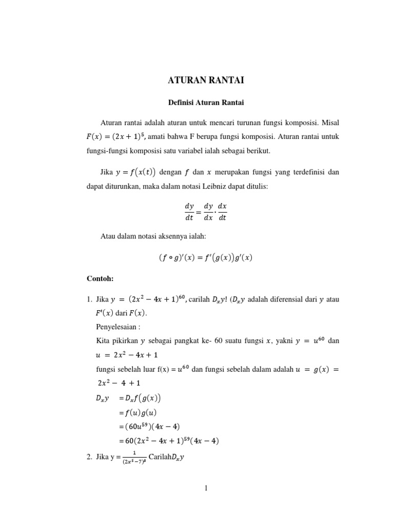 Aturan Rantai | PDF | Sains & Matematika