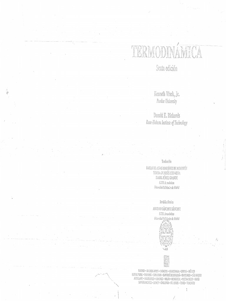 Kenneth Wark - Thermodynamics (2001) | PDF