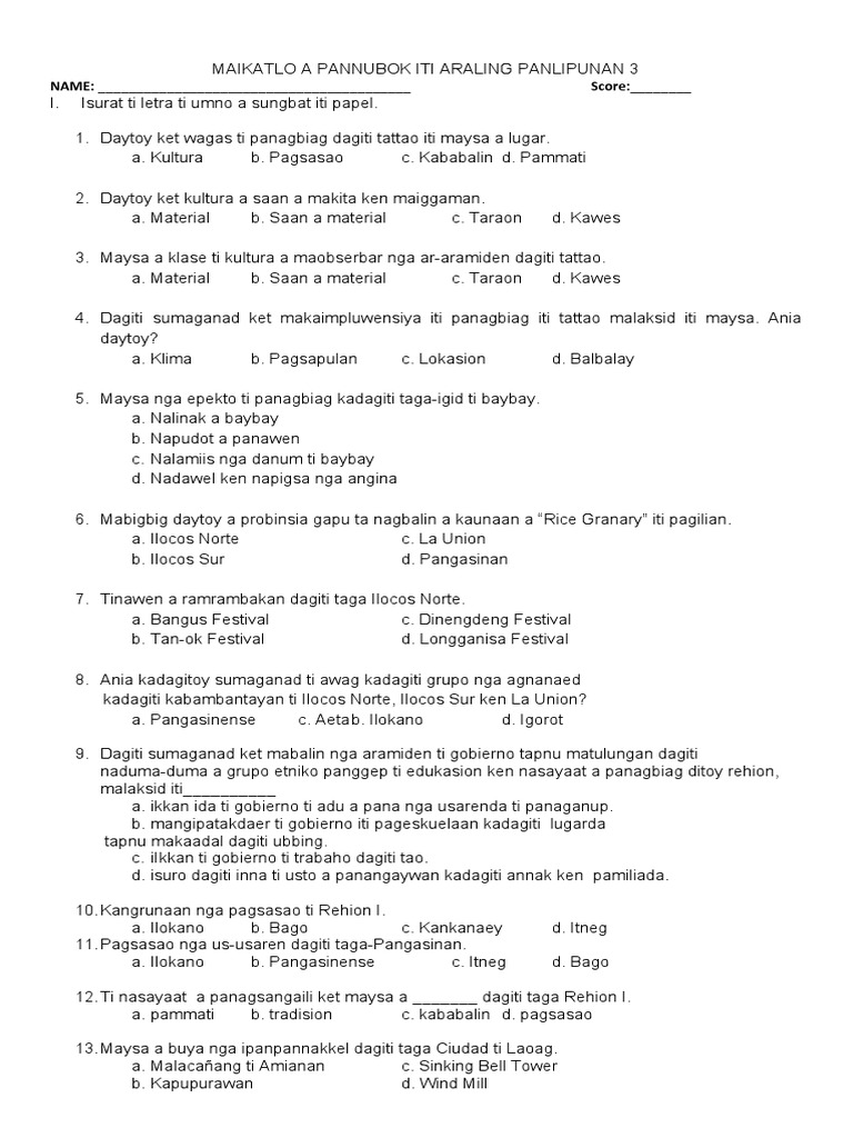 3rd Grading AP | PDF