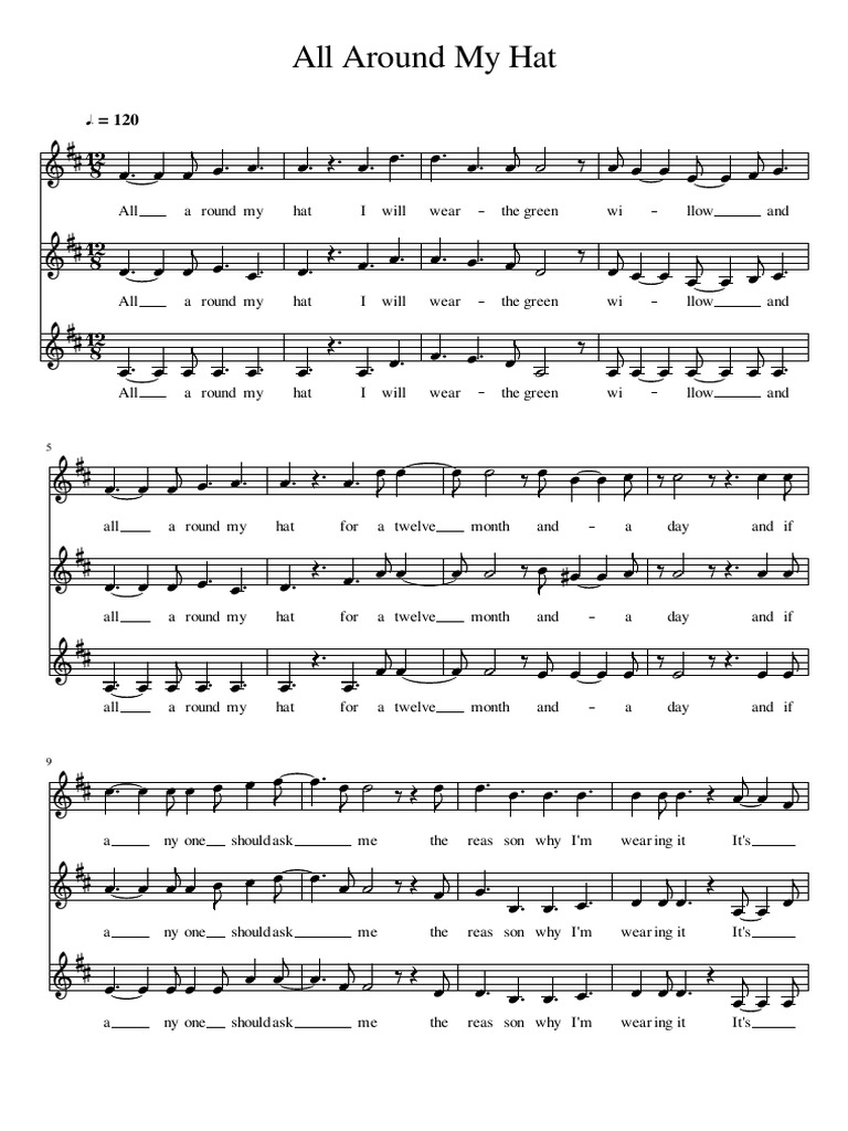 All Around My Hat Lyrics and Music | PDF
