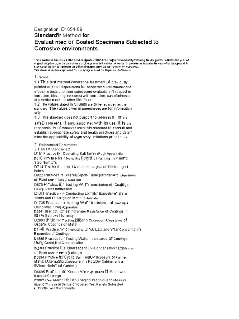 Astm D1654 08 New PDF | PDF | Corrosion | Knife