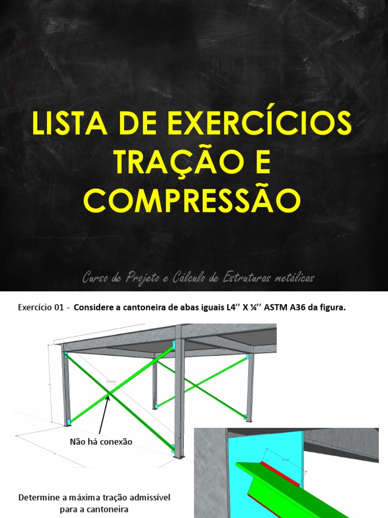 Cálculo de Tração e Compressão em Cantoneiras | PDF | Ciência de ...