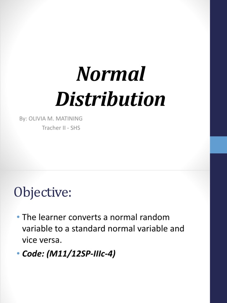 Normal Distribution Convert Normal Random Variable To Standard Normal