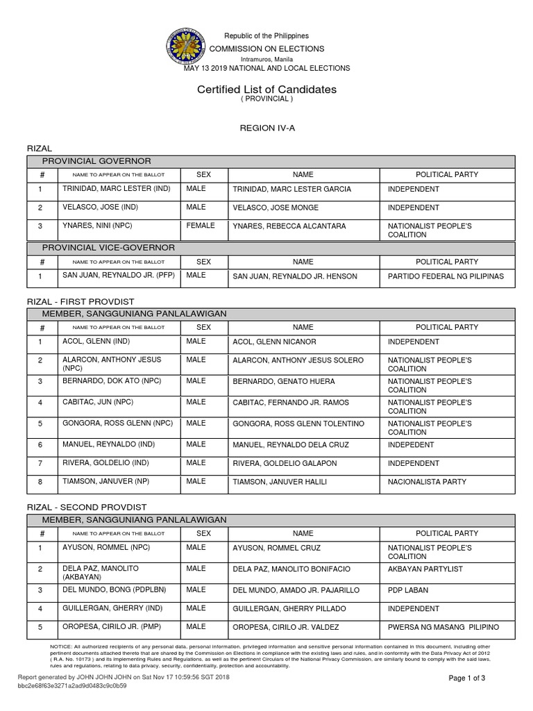 Rizal | PDF | Information Privacy | Personally Identifiable Information