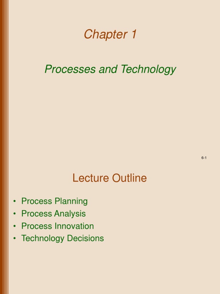 Chapter 1 - Introduction To Process and Technology | PDF | Automation ...