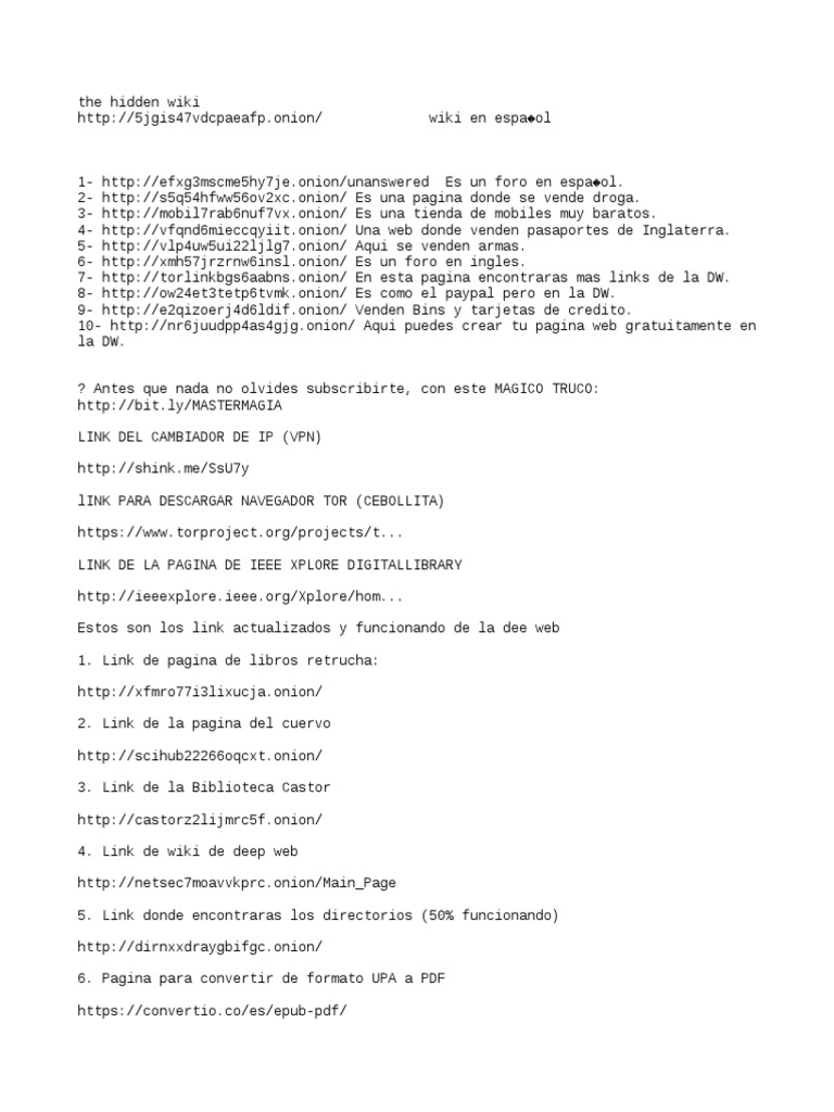 The Hidden Wiki | PDF