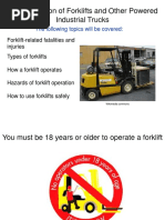SOP 1 Forklift Operation | PDF | Forklift | Safety
