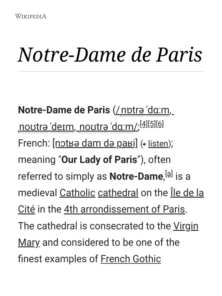 Notre-Dame de Paris | PDF | Gothic Architecture
