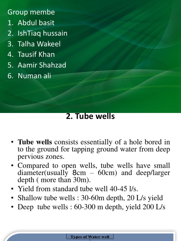 Tubewells and Design | PDF | Drilling | Aquifer