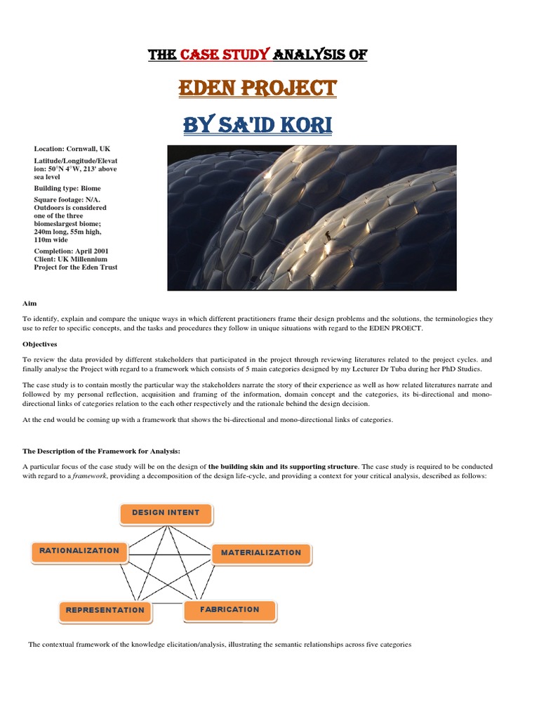 Archi Case Study On Eden Project UK Design Sol PDF | PDF | 3 D Computer ...