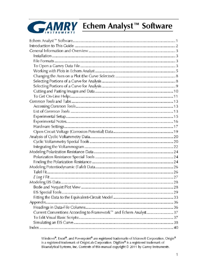 Echem Analyst Software Manual | PDF | Data Analysis | Computer File