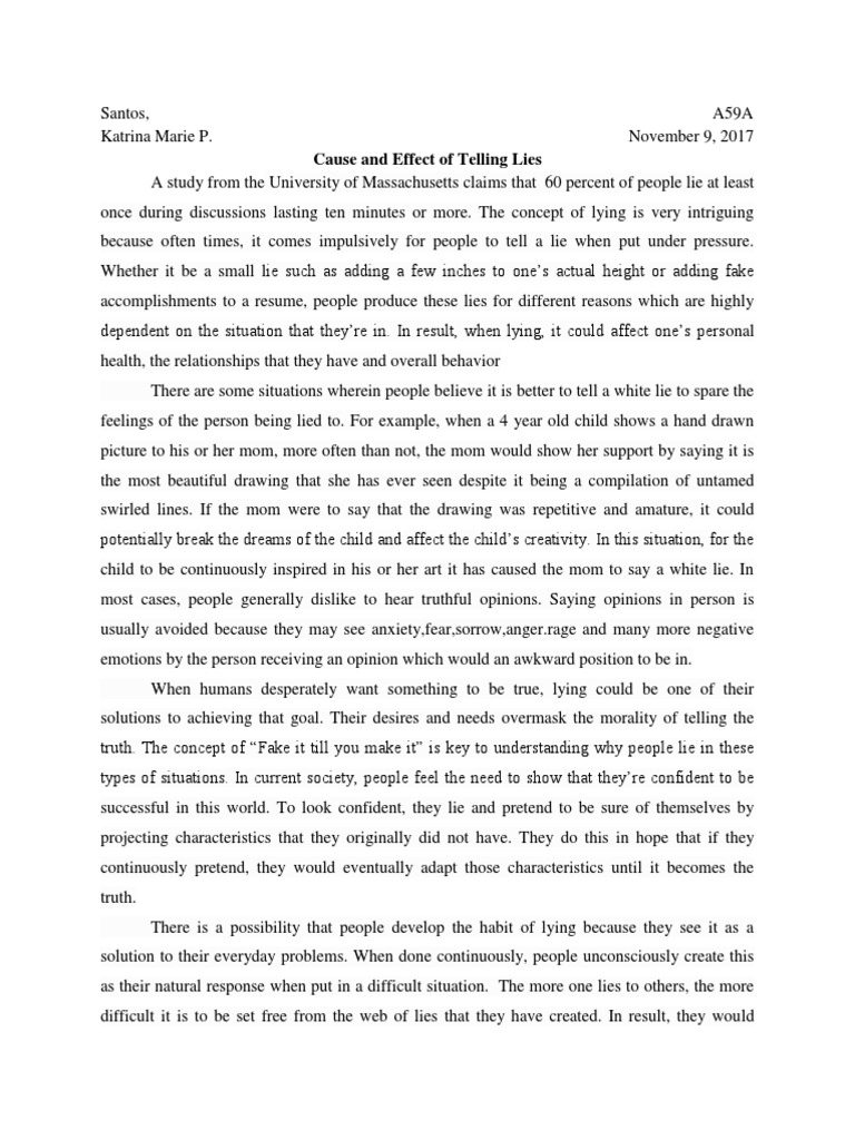 Consequences of Telling Lies | PDF | Lie | Emotions