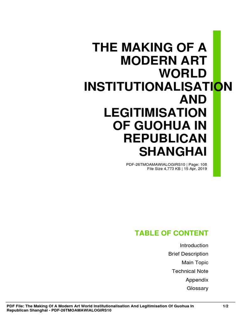 The Making of A Modern Art World | PDF | Information Science | Computing