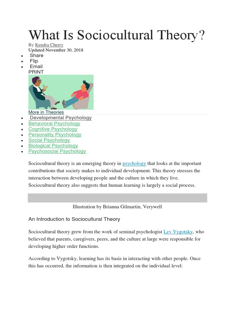 What Is Sociocultural Theory | PDF | Cognitive Development | Psychology