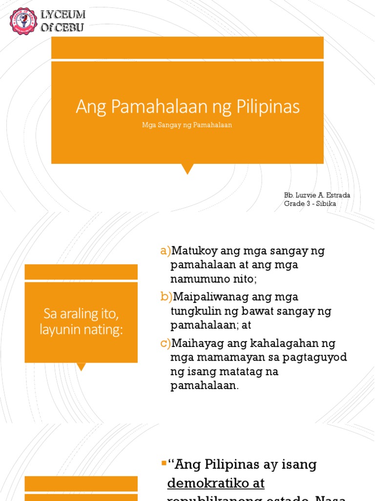 Ang Pamahalaan NG Pilipinas | PDF