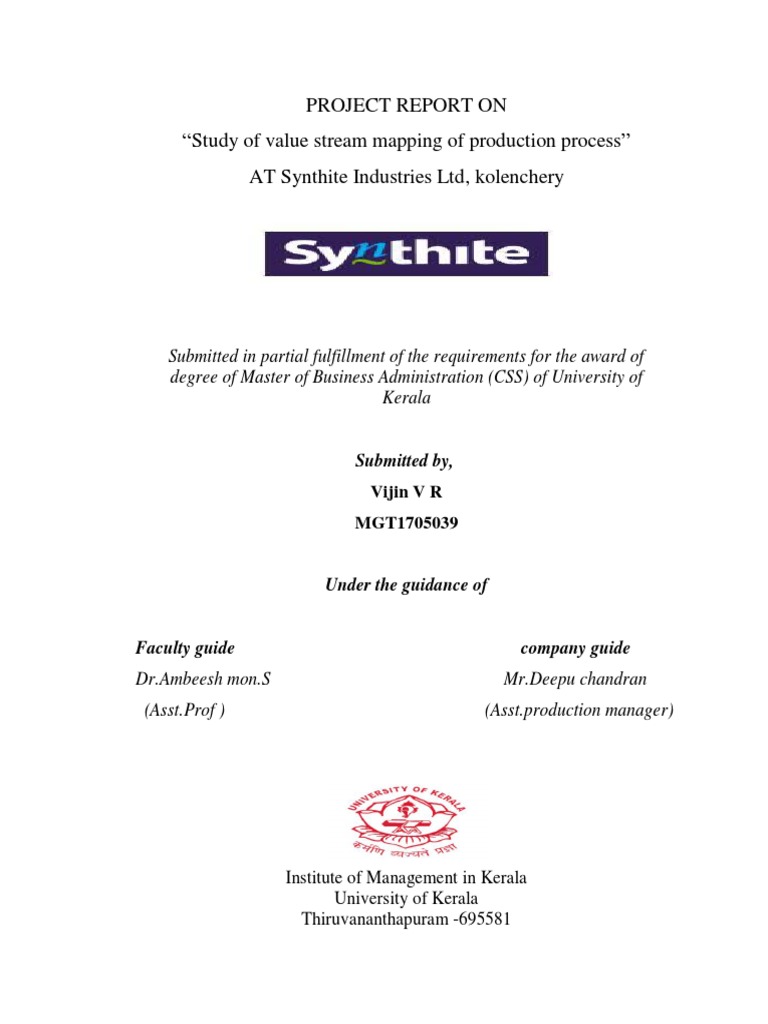 Vijin PROJECT REPORT Front Page Original | PDF | Data Analysis | Business