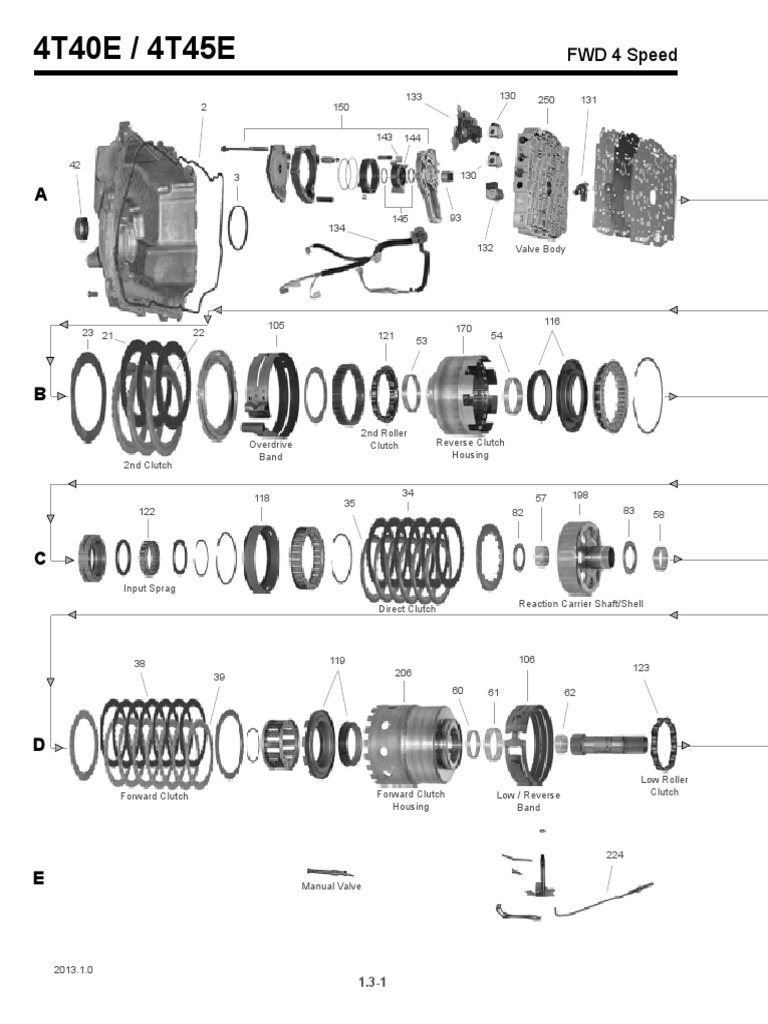 4T40E / 4T45E: FWD 4 Speed | PDF | Clutch | Bearing (Mechanical)