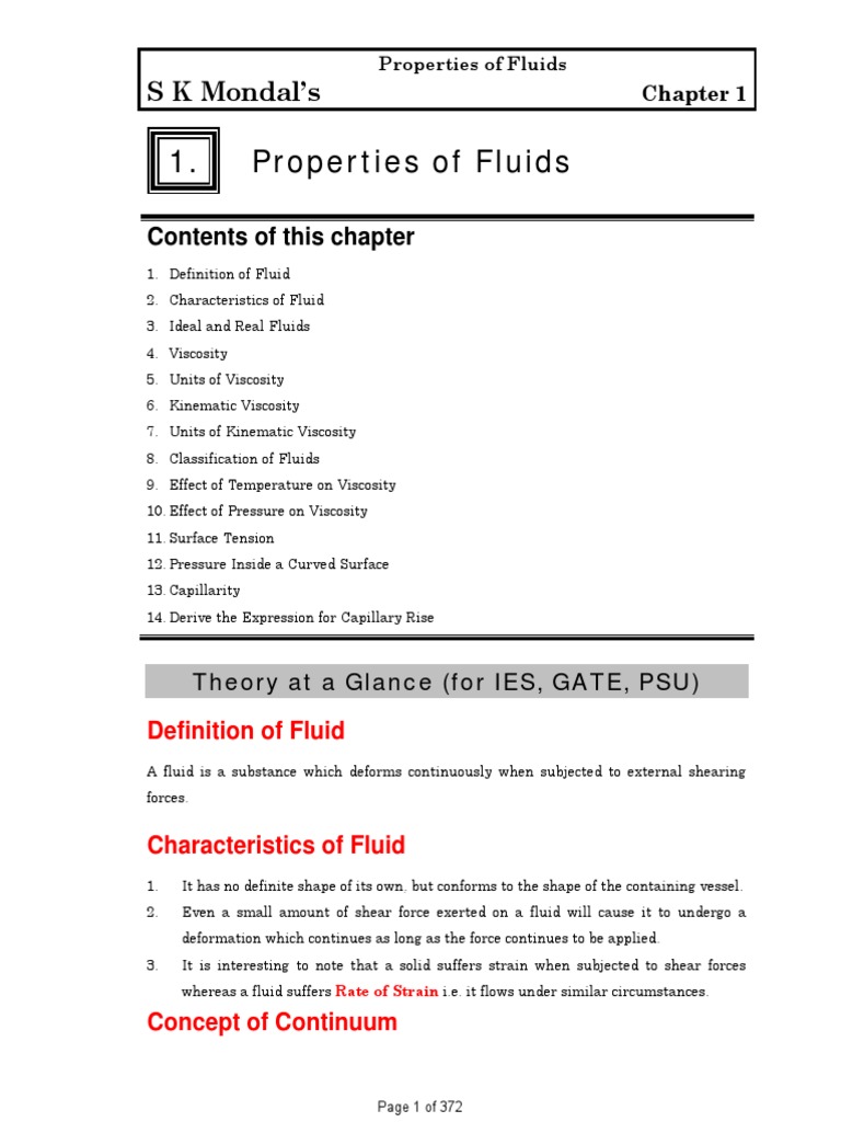 Fluid Properties and Viscosity | PDF | Viscosity | Shear Stress