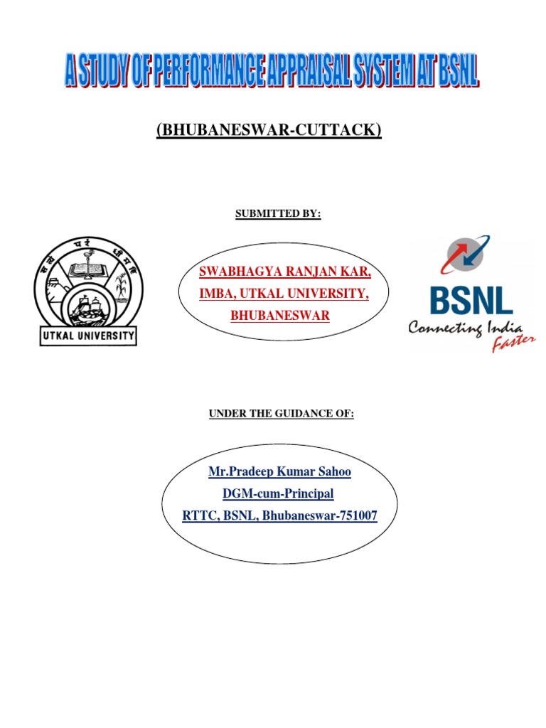 BSNL Internship Project | PDF | Performance Appraisal | Employment