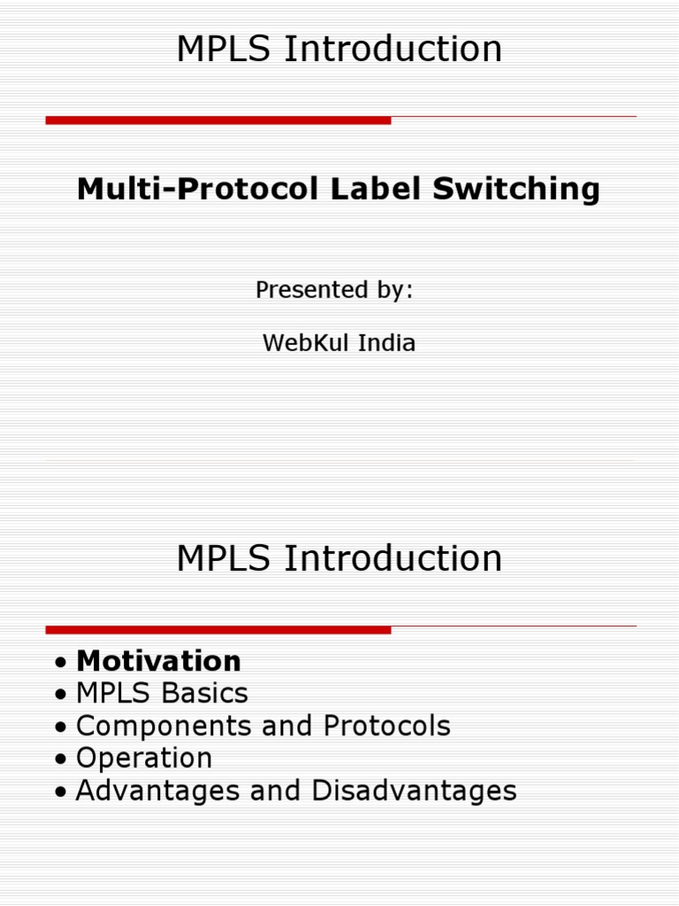 MPLS Introduction: Multi-Protocol Label Switching | PDF | Multiprotocol ...