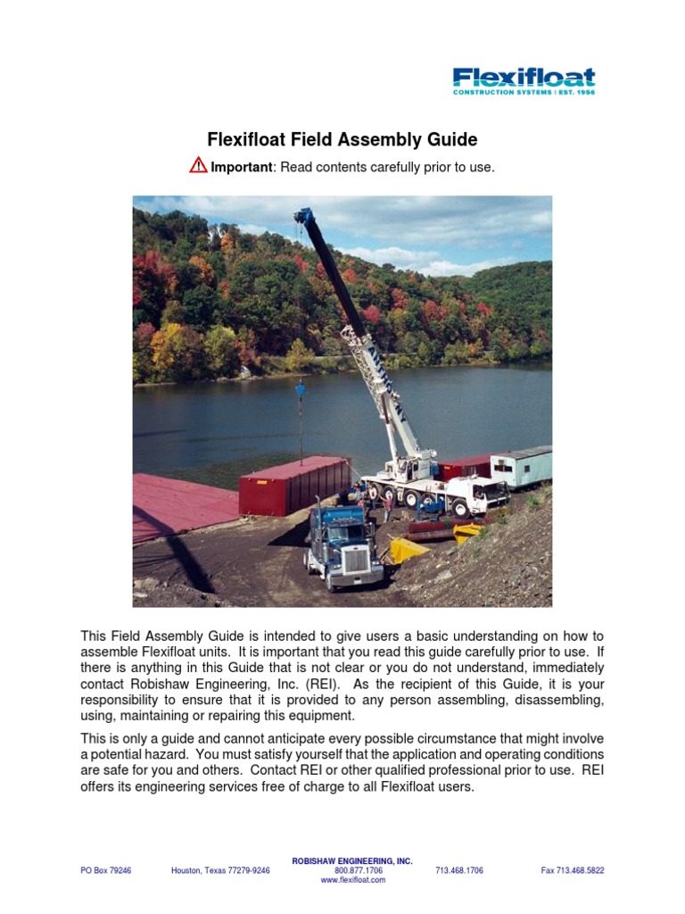 Flexifloat Assembly Guide for Safe Use | PDF | Crane (Machine) | Elevator