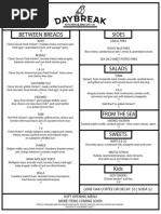 Moxy Hotel Menu Overview | PDF | Foods | Cuisine