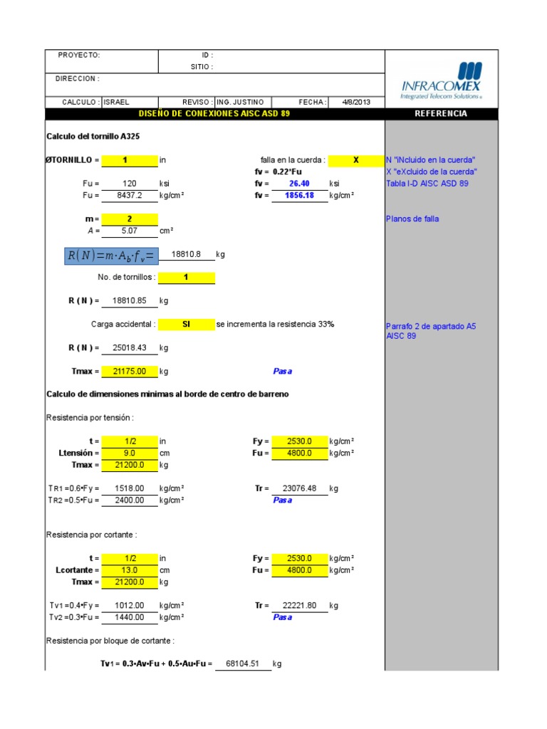 Conexiones Aisc Asd 89 | PDF | Herramientas