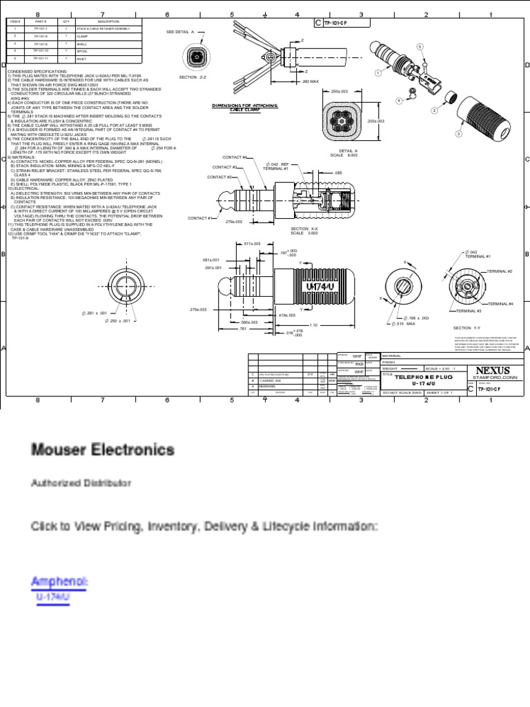 Amphenol - 05022017 - TP 101 CP 1156596 | PDF | Electrical Connector ...