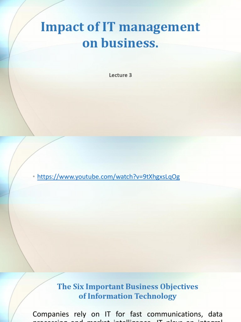 Lecture 5 Impact of IT Management | PDF | Internet | Enterprise ...
