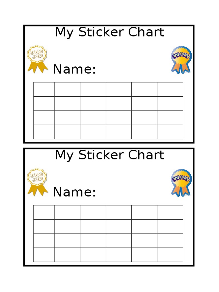 My Sticker Chart | PDF