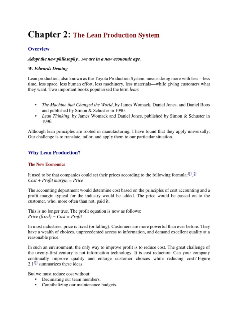 Lean Production for Modern Business | PDF | Lean Manufacturing | System