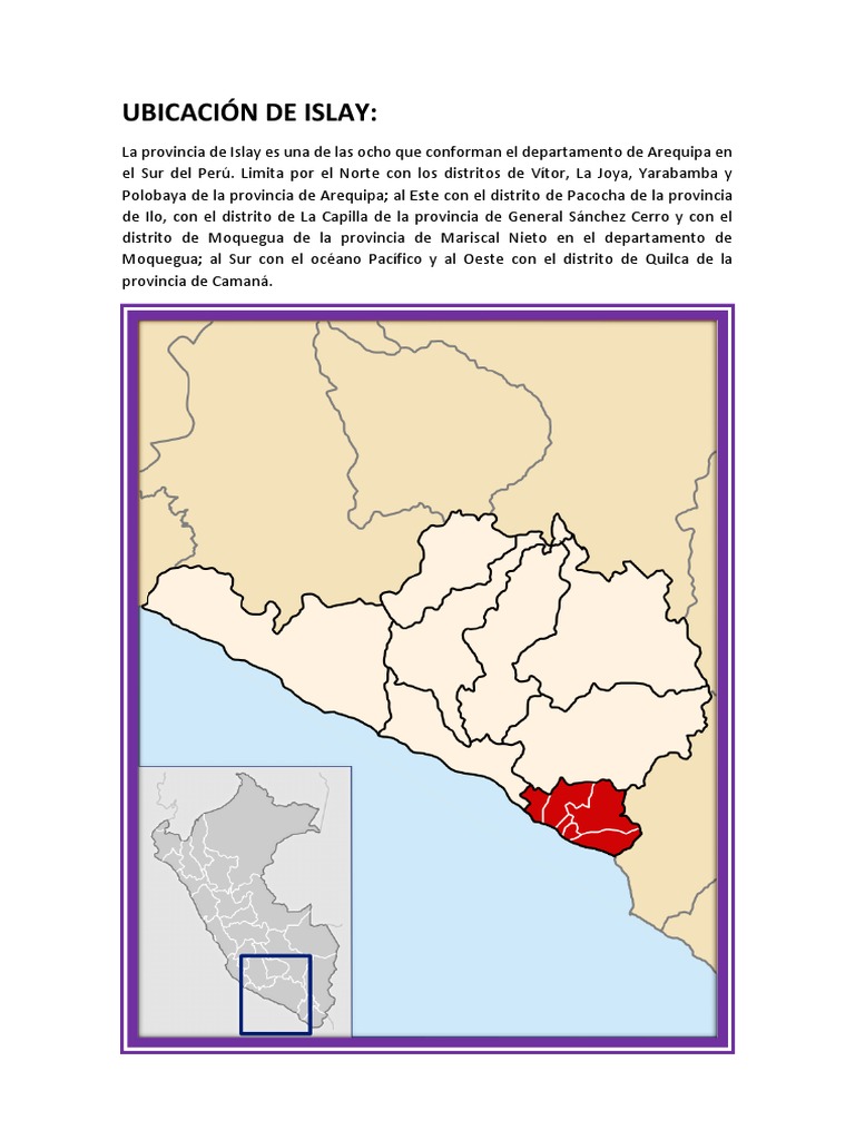 Ubicación de Islay | PDF | Perú
