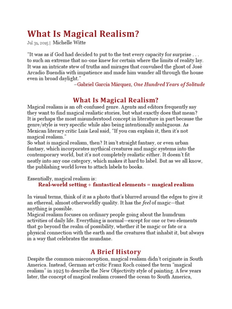 What Is Magical Realism | PDF | Narration | Narrative
