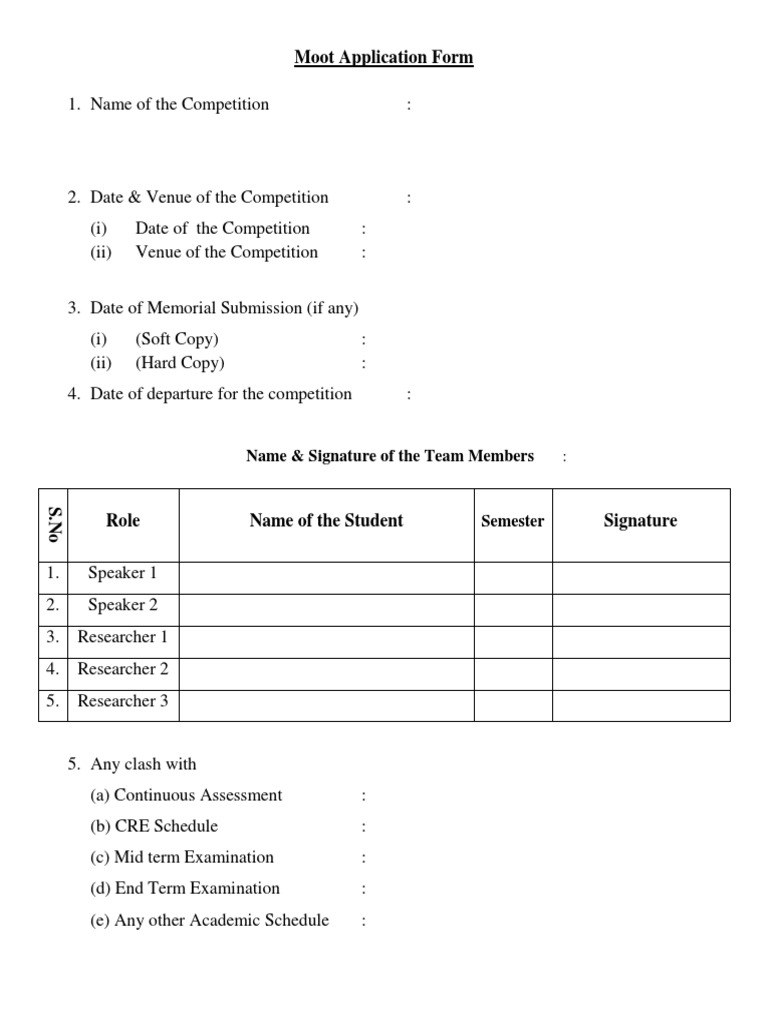 New Moot Application Sheet | PDF | Academia | Government