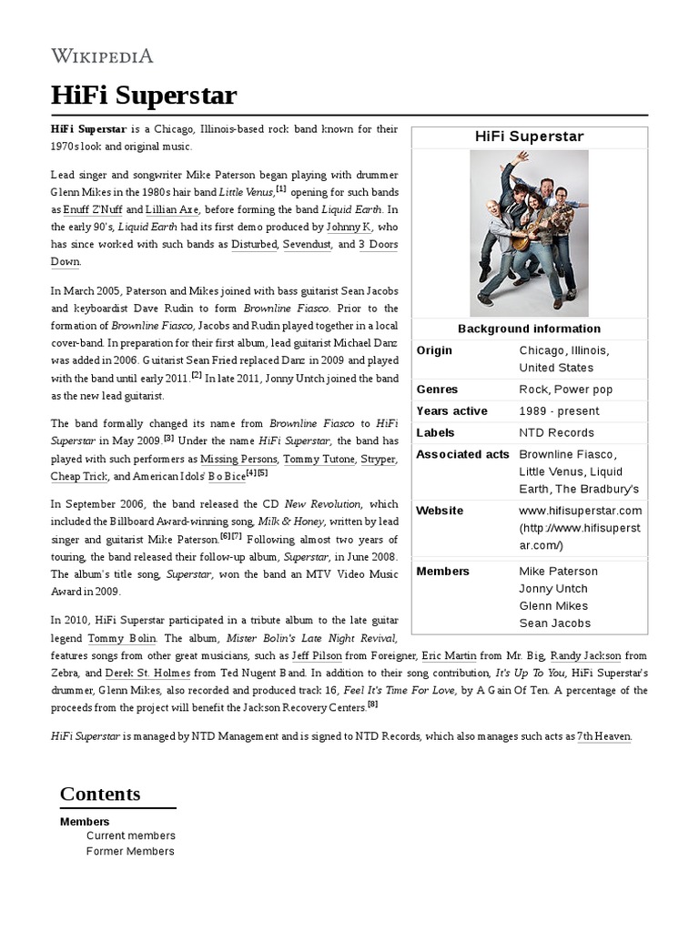 HiFi Superstar | PDF | American Musicians | American Rock Musicians