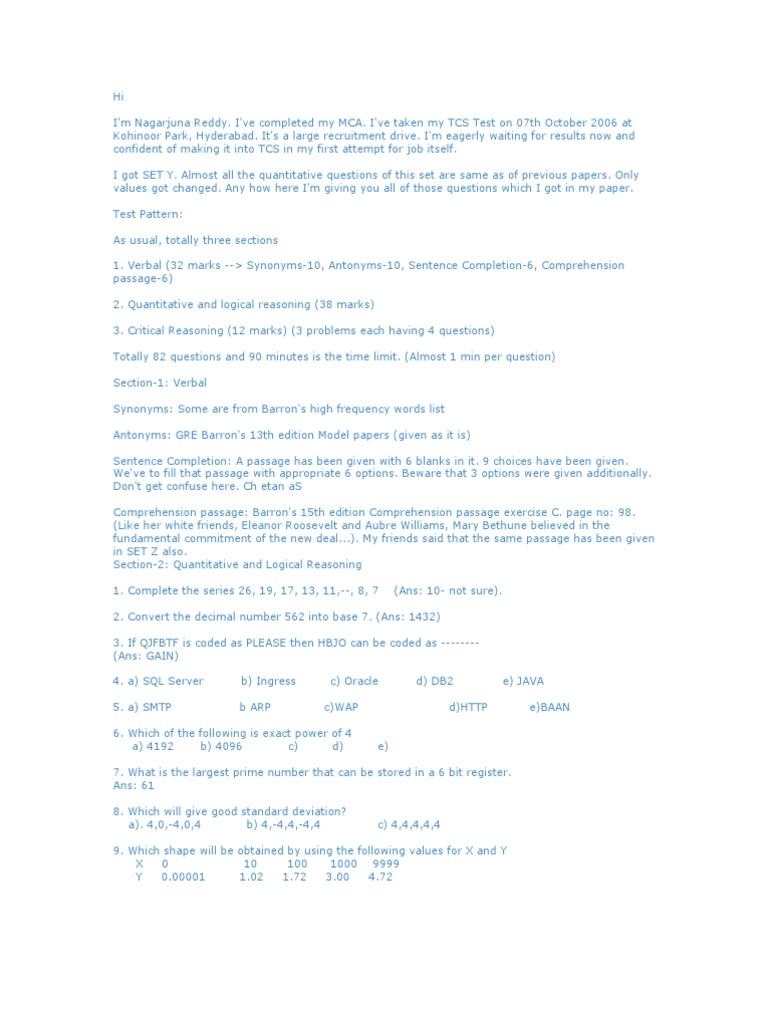 TCS | PDF | Pl/Sql | Oracle Database
