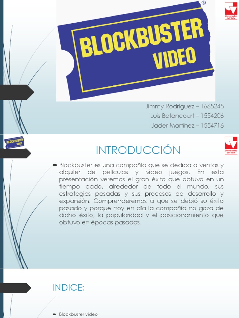 Blockbuster | PDF | Al por menor | Business