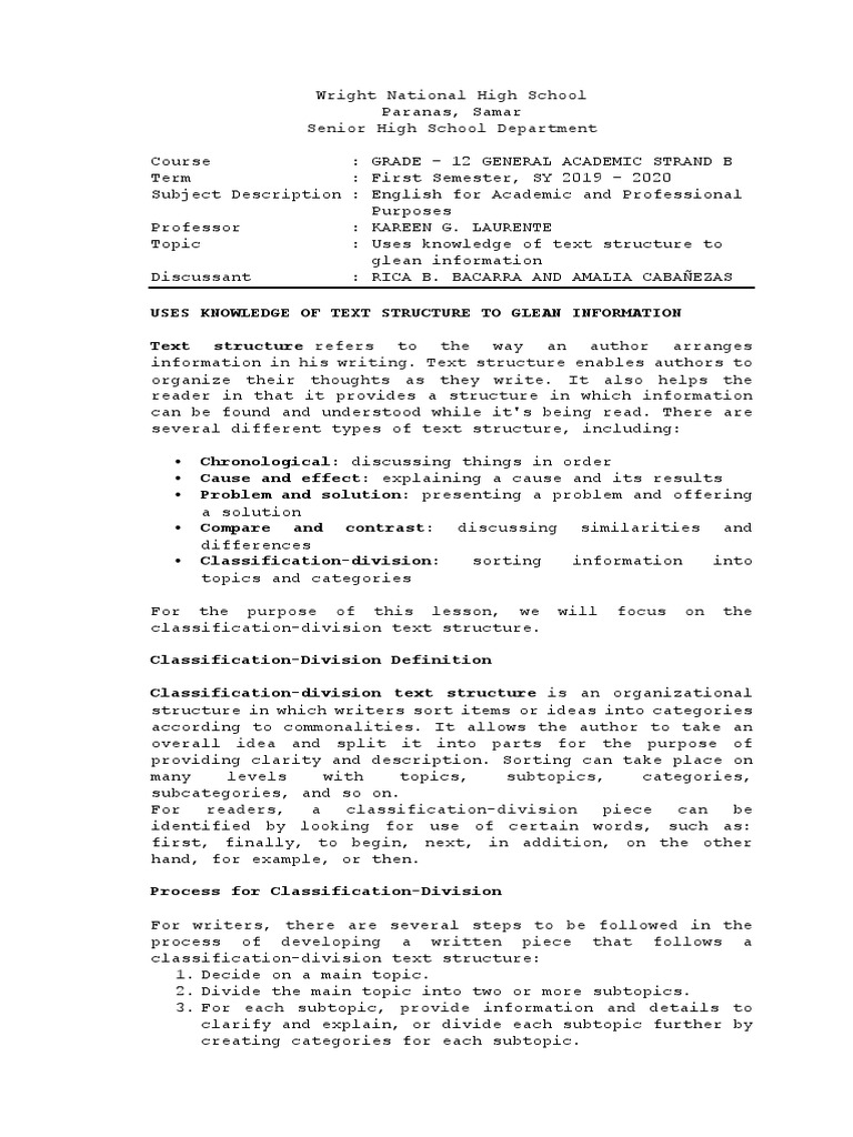 Text Structure | Download Free PDF | Essays | Semiotics