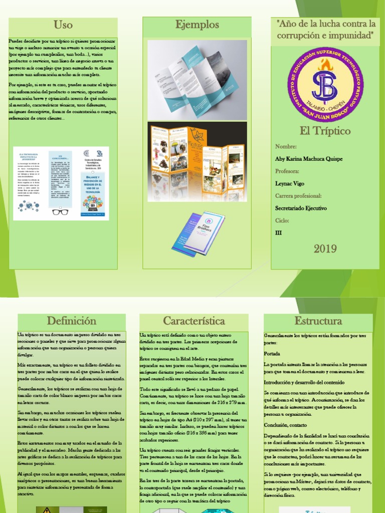 TRIPTICO | PDF | Color | Hoja
