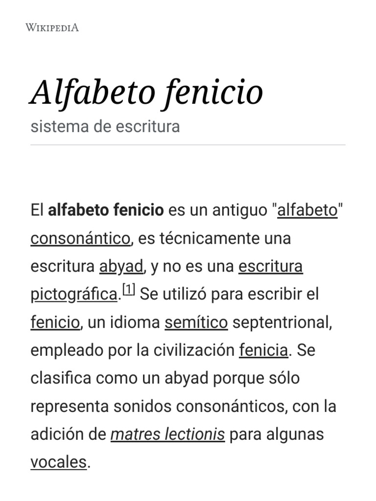 Orígenes del alfabeto fenicio | PDF | Alfabeto | Notación