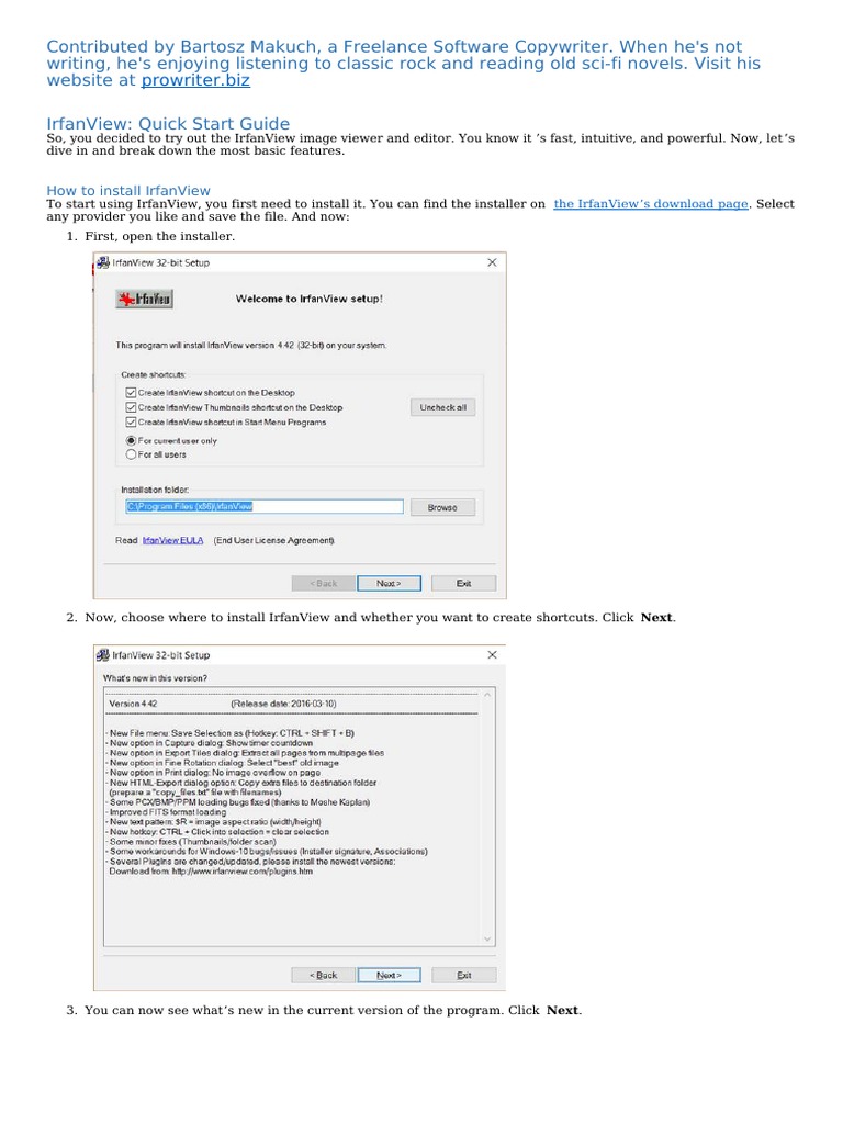 003 Manual Irfanview Quick Start Guide | PDF | Icon (Computing ...