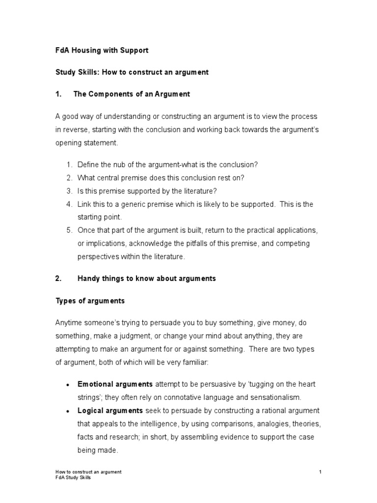 How To Construct An Argument | PDF | Deductive Reasoning | Argument