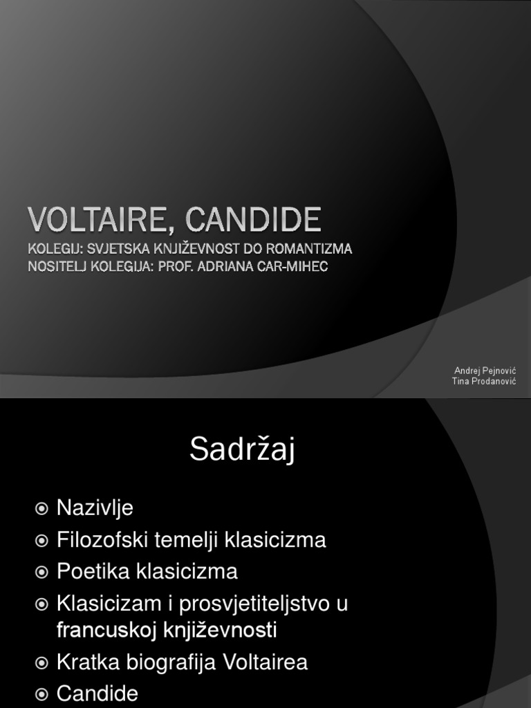 Voltaire Candide | PDF