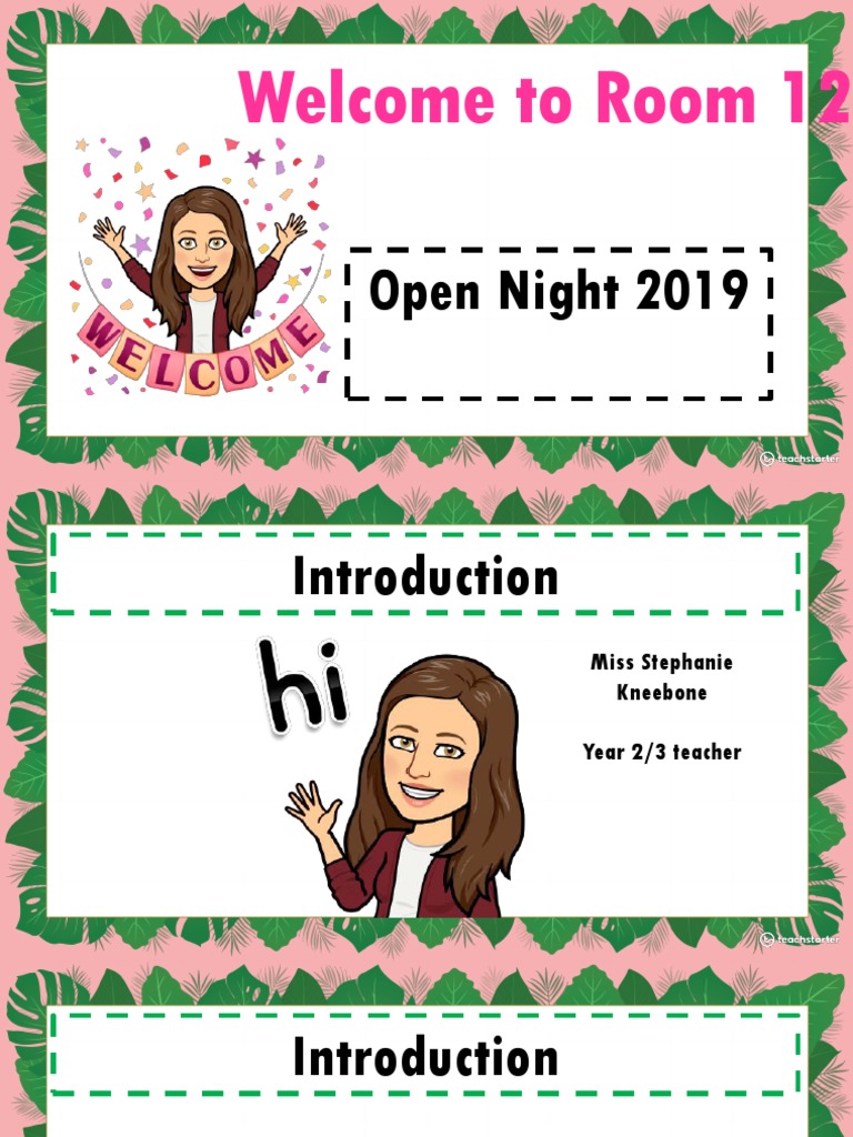 Open Night Presentation | PDF | Literacy | Classroom