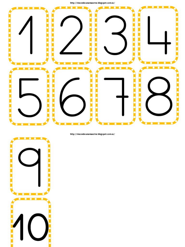 Tarjetas de números.pdf | PDF