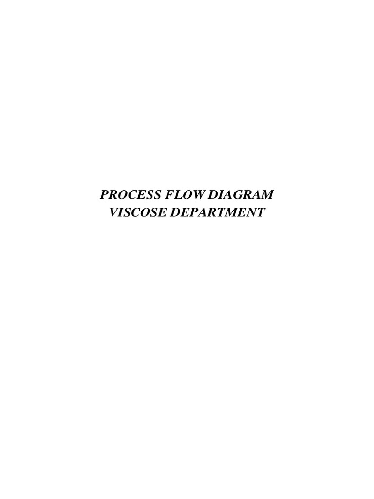 Process Flow Diagram Viscose Department | PDF | Heat Exchanger | Sewage ...