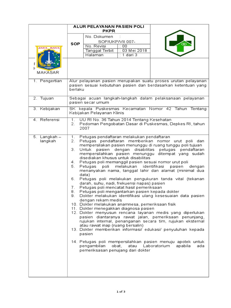 Alur Pelayanan PKPR di Puskesmas | PDF