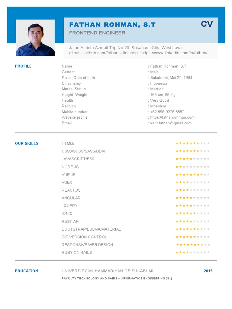 CV | PDF | Java Script | Web Application