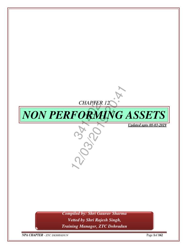 Npa | PDF | Loans | Credit Card